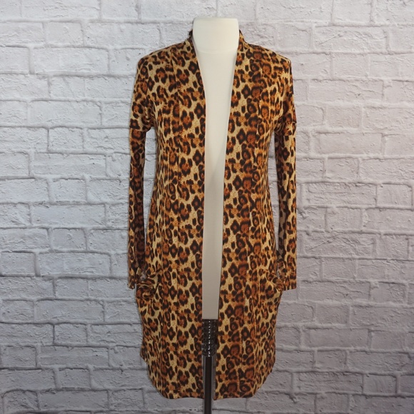 Sweaters | Leopard Print Long Cardigan Duster Sweater | Poshmark